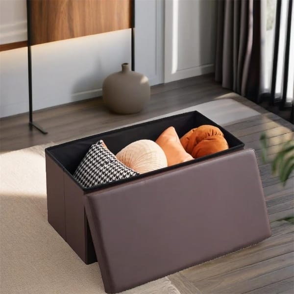 PVC MDF Foldable Storage Footstool with Anti-Rust and Anti-Skidding ...