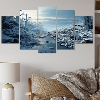Designart "Wilderness Frozen Landscape III" Landscapes Multipanel ...