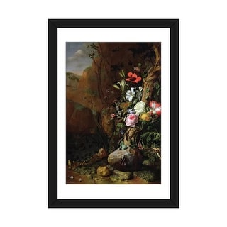 iCanvas "Tree Trunk Surrounded By Flowers, Butterflies And Animals ...