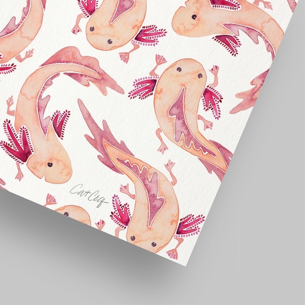 Americanflat - Axolotls Pattern by Cat Coquillette - 16"x20" Poster Art ...