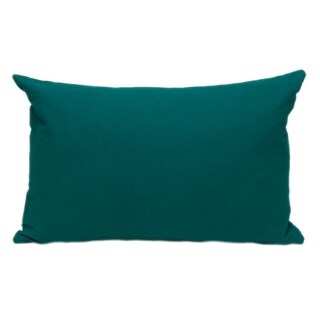 Parkland Collection Transitional Solid Green Rectangle 18" x 12" Pillow ...