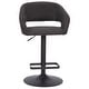 Modern Upholstered Adjustable Height Swivel Barstool with Footrest ...