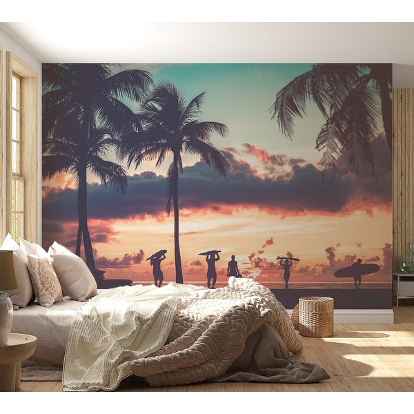 sunset wallpaper mural