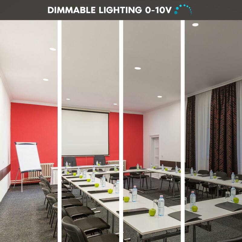 Luxrite Commercial 4" LED Recessed Lights, 7/9/12W, 4 CCT 3000K-5000K ...