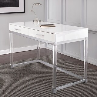 Arlo Modern White Laminate Desk by Greyson Living - Bed Bath & Beyond ...