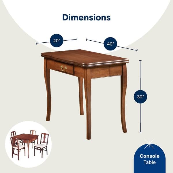 Stakmore Expanding Convertible Console to Dining Room Table w/ 2 Leaves ...