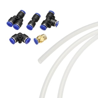 Pneumatic 4mm OD 10M 1/8PT Nylon Tube Kit 12Pcs Push to Connect ...