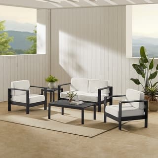 Linon Nordwind Aluminum Outdoor 2 Seater Sofa 5pc Patio Set - Bed Bath ...