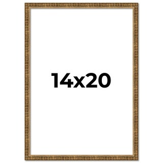 14x20 Frame Gold Kingsley Distressed Solid Wood Picture Frame Width ...