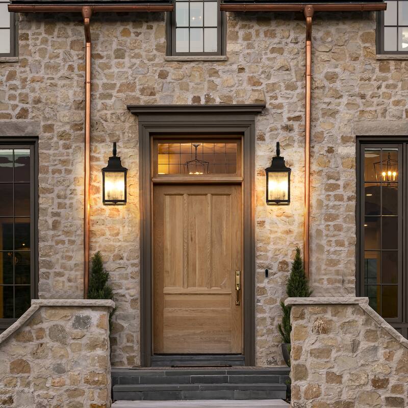 Large Outdoor Wall Lamps With Glass(2pack) - Overstock - 40527231