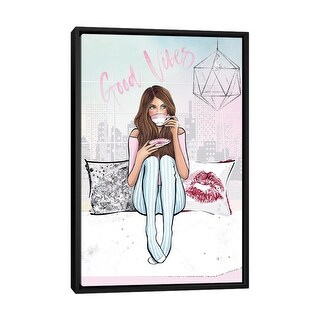 iCanvas "Good Vibes" by Anna Hammer Framed - Bed Bath & Beyond - 37088336