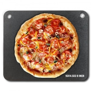 Black Carbon Steel Pizza Baking Plate Perfect for Both Indoor Ovens and ...