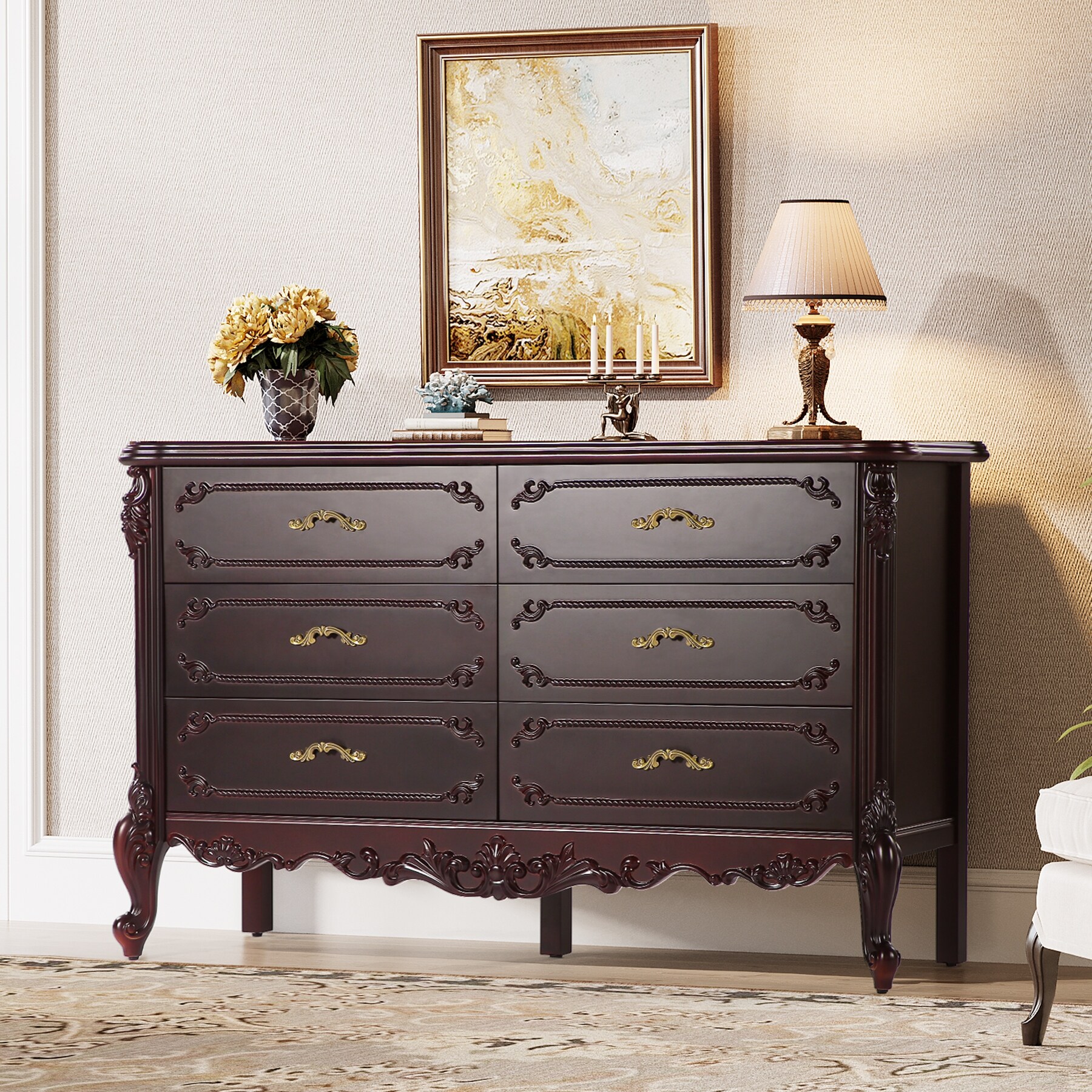 Vintage wooden drawers store