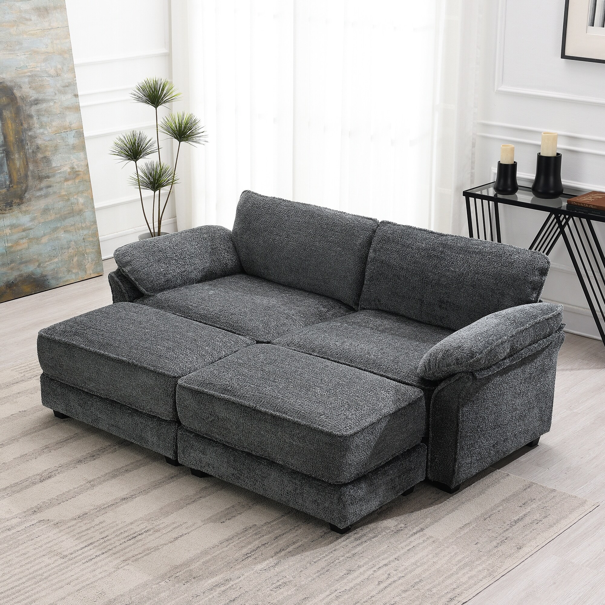 2 seater sofa with lounger store