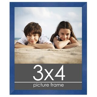 3x4 Contemporary Complete Wood Picture Frame with UV Acrylic, Foam ...