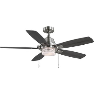 Freestone Collection 52 in. Five-Blade Brushed Nickel Transitional ...