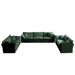 Green 3 Piece Sofa Set Oversized Comfy Sofa for Living Room Deep Seat ...