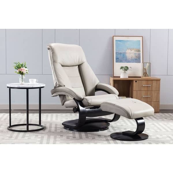 Relax-R Montreal Recliner and Ottoman Top Grain Leather - Bed Bath ...