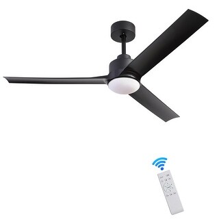 52-Inch Ceiling Fans with Lights - 3 Blades, Remote Control, 6 Speeds ...