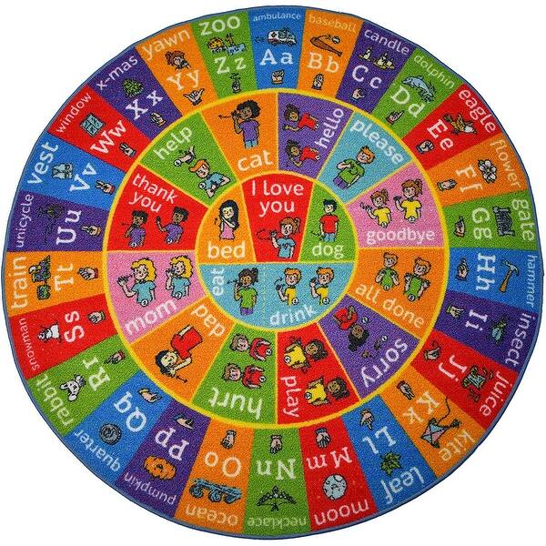 KC Cubs ABC Alphabet ASL Sign Language Educational Learning & Game Oval ...