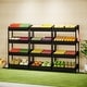 4-Tier Wood Fruit Vegetable Storage Rack Stand Stackable Fruit Basket ...