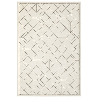 Style Haven Ripley Facets Geometric Ivory/ Taupe Mixed Pile Area Rug ...