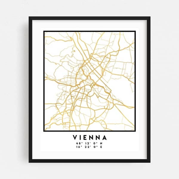 Vienna Austria Vienna Street Map Maps Minimal Urban Art Print/Poster ...