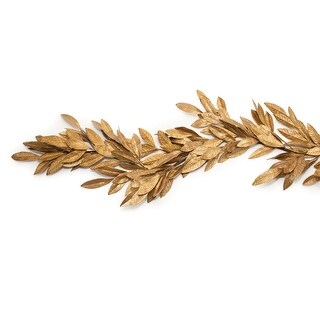 Metallic Gold Bay Leaf Garland 6'L - Bed Bath & Beyond - 40838284