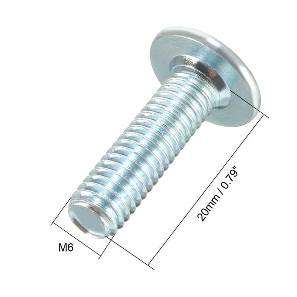 M6x20mm Hex Socket Head Screws Furniture Bolts Fastener Zinc Plated ...