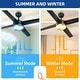 Moasis 4-Blade 48 inch Matte Black Ceiling Fan with LED Lights and ...