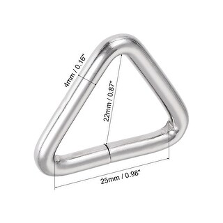 Triangle Ring Buckle,0.98" Inner Width for Hardware Strap Craft 30pcs ...