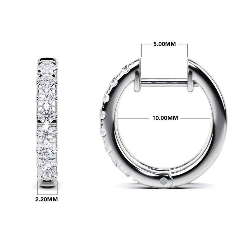Vault Classics 0.33ct TW Natural Diamond Hoop Earrings (I VS2 ...