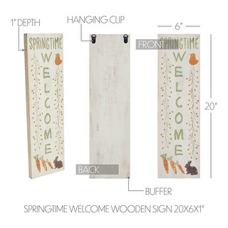 Springtime Welcome Wooden Sign 20x6 - Bed Bath & Beyond - 42883673