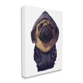 Stupell Pug in Street Wear Urban Fashion Moody Dog Canvas Wall Art ...