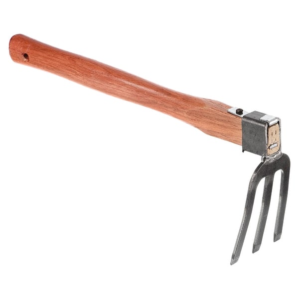15" 3 Prongs Hand Gardening Hoe, High Carbon Steel Loosening Soil Tool ...