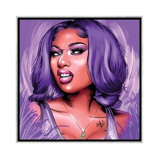iCanvas "Meg Thee Stallion In Purple" by Kaylin Taraska Framed - Bed ...