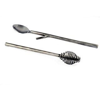 Inox Jason Design 2-piece Nascent Steel Honey Drizzler/Jam Spoon Set ...