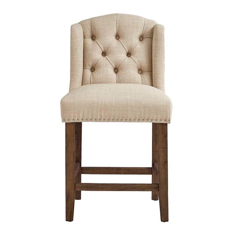 Lakin Tufted Linen Upholstered Stool (Set of 2) by iNSPIRE Q Artisan ...
