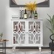 Timechee 31.49" Sideboard Display Cabinet Glass Doors End Table - Bed ...