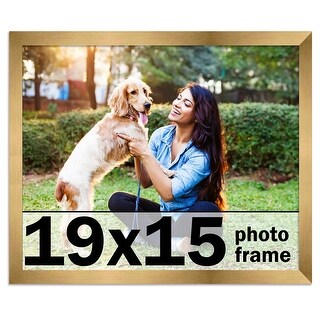 19x15 Frame Gold Bronze Picture Frame - Modern Photo Frame Includes UV ...
