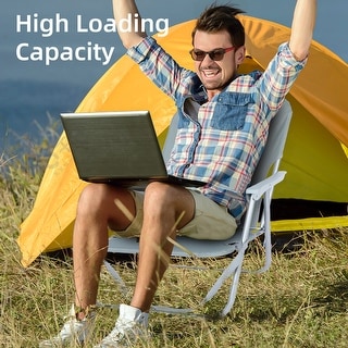 Folding Beach Adults, Portable Heavy-Duty Lawn Chairs Oxford Fabric and ...