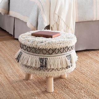 Artistic Weavers Kerani Textured Bohemian Stool. - Bed Bath & Beyond ...