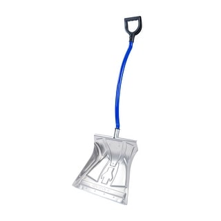 20-Inch Heavy Duty Aluminum Ergonomic Snow Shovel, Blue - 20 Inch - Bed ...