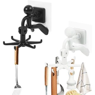 Kitchen Hooks 360 Degrees Rotating Folding Hook with 6 Hooks - Bed Bath ...