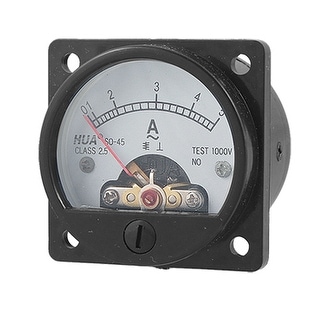 Class 2.5 Accuracy AC 0-5A Round Analog Panel Meter Ammeter Black - Bed ...