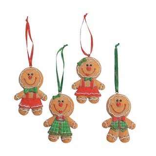 Big Head Gingerbread Christmas Ornaments, Home Decor, 12 Pieces - 3.5 ...
