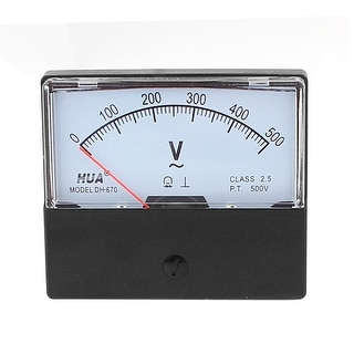 DH-670 AC 0-500V Analog Volt Voltage Needle Panel Meter Voltmeter - AC ...