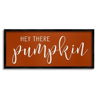 Stupell Hey There Pumpkin Romantic Calligraphy Script Autumn Theme ...