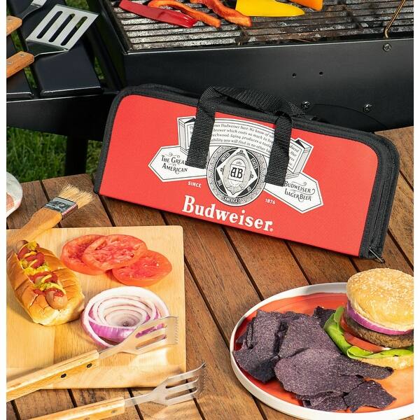 Budweiser Ready to Serve Fabric Grill Set for Outdoor - Red| - Bed Bath ...