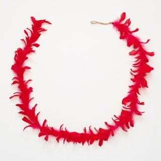 71" Feather Garland, Red - 71 - Bed Bath & Beyond - 40381934